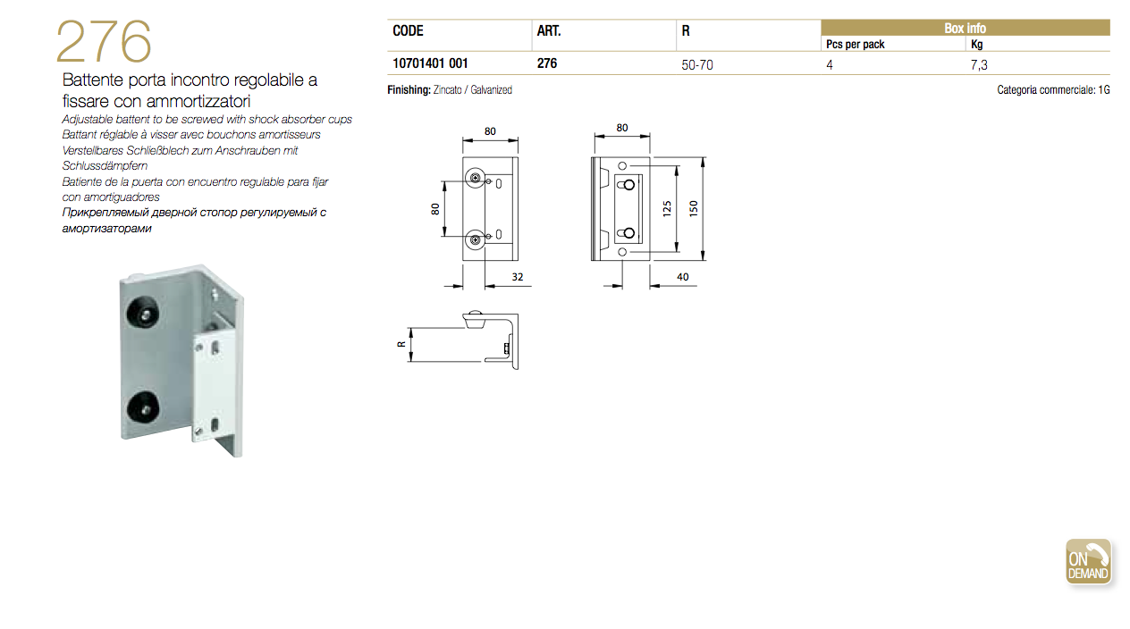 COMUNELLO | GATE | Swing gate | Latch strike plates | 276